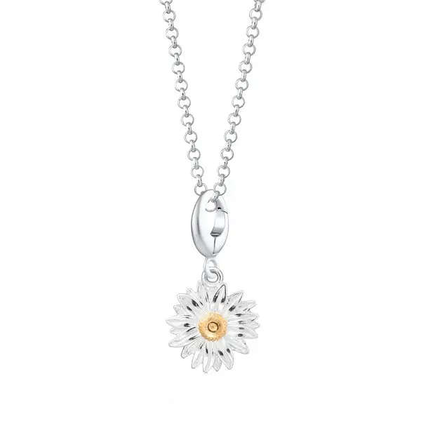 LILY CHARMED Gold And Silver Daisy Charm Necklace - Gold/silver