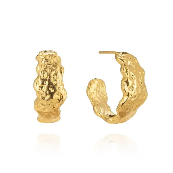 AARIA LONDON Lava Hoop Earrings - Gold