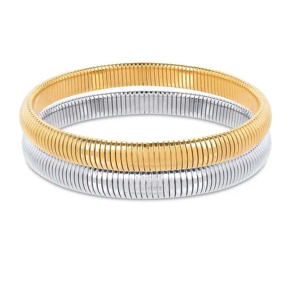 AMADEUS Flexi Dual Tone Chain Bracelets - Gold/silver