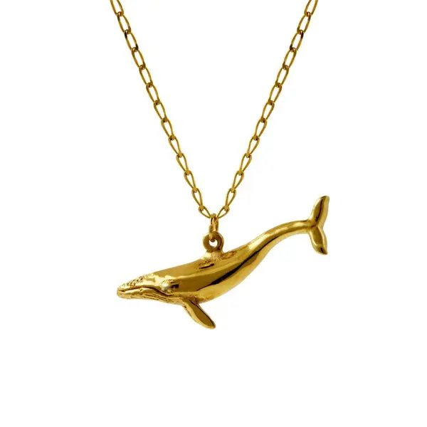 LEE RENEE Whale Pendant Necklace - Gold