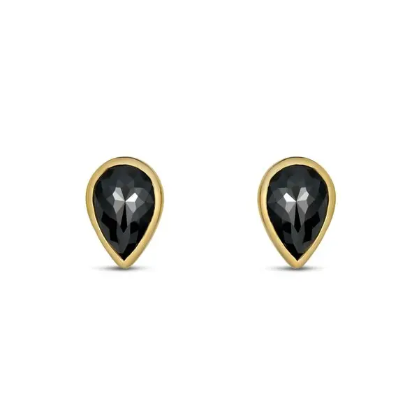 RAHUL'S JEWELS Vita Black Diamond Earrings - Black/gold