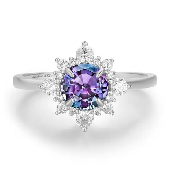 AZURA JEWELRY NEW YORK Desert Blossom Alexandrite Ring - Silver