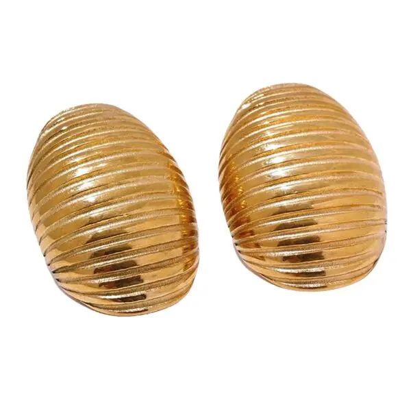 NAZZAR Julia Shell Stud Vintage Earrings - Gold