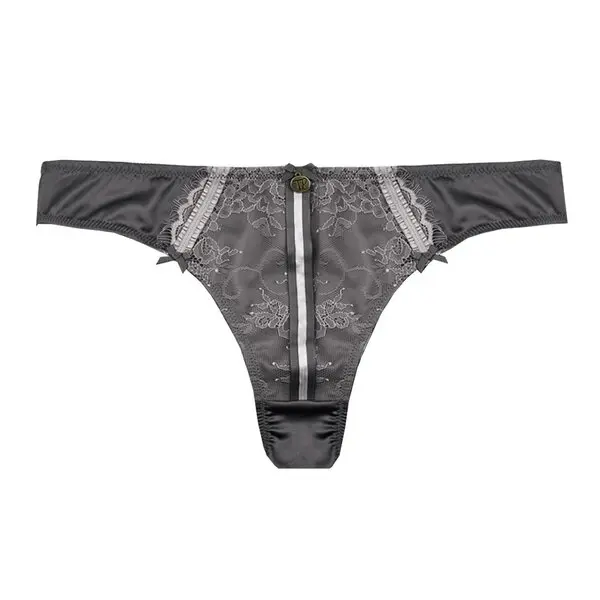TALLULAH LOVE Silver / Grey Gunmetal Thong - Silver/grey