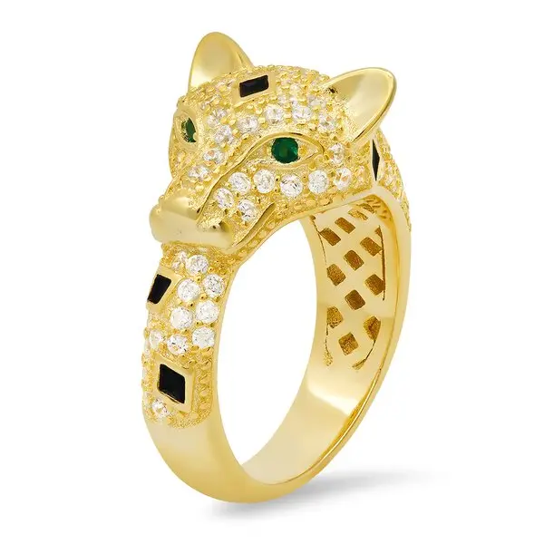 KYLIE HARPER Panther Statement Ring - Gold