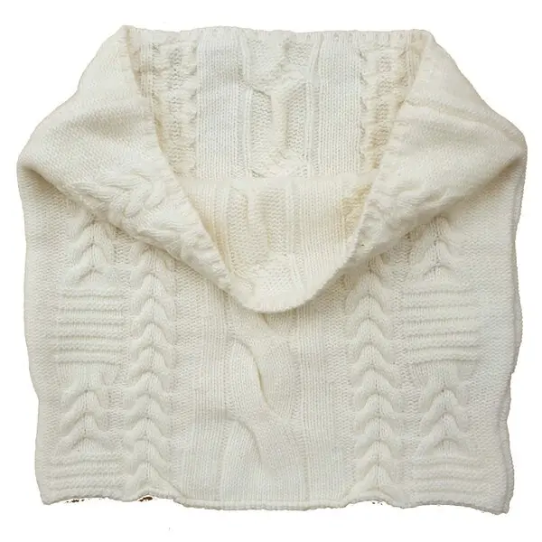 PERALUNA Cable Knit Neck Warmer - White
