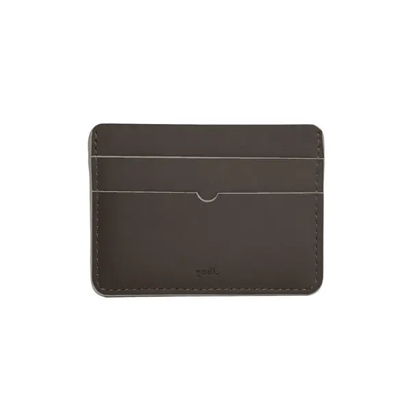 GODI. Brown / White Handmade Leather Card Case Coffee And Ivory - Brown/white
