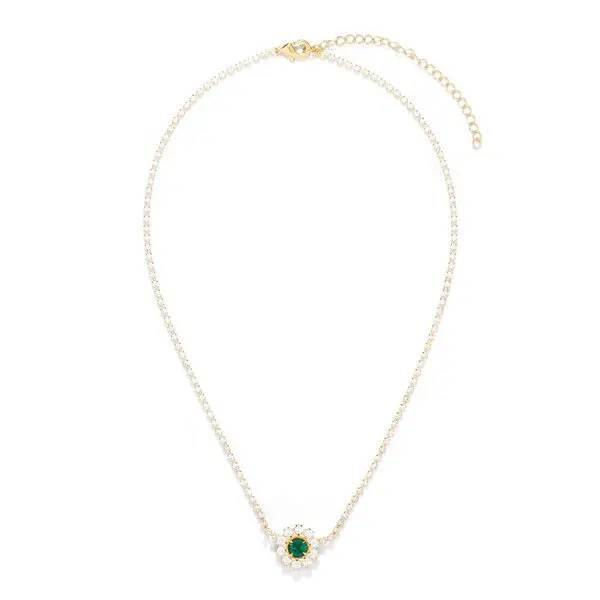 THE PINK REEF Single Georgian Crystal Necklace - Pink