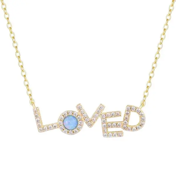 KAMARIA Loved Opal Pendant Necklace - Gold