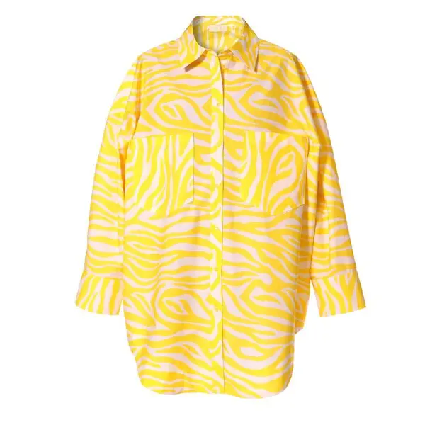 AGGI BY HALEWSKI Willow Hello Yellow Oversized Shirt