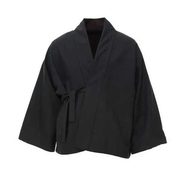 MOE Name Reversible Wool Jacket - Grey/red