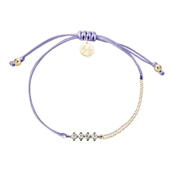 ADRIANA PAPPAS DESIGNS Cz Crystal Bar Bracelet - Purple
