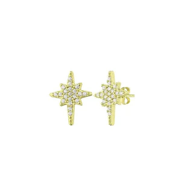 SPERO LONDON Northern Star Starburst Stud Earrings - Gold