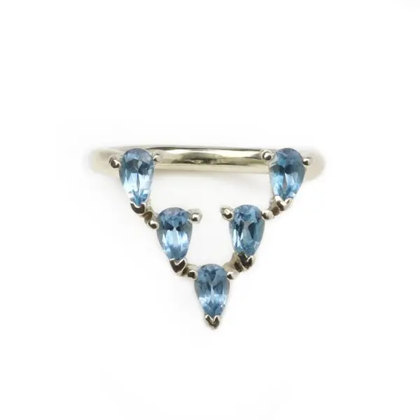 GABRIELLA ALICIA Petrichor Aquamarine Ring - Blue