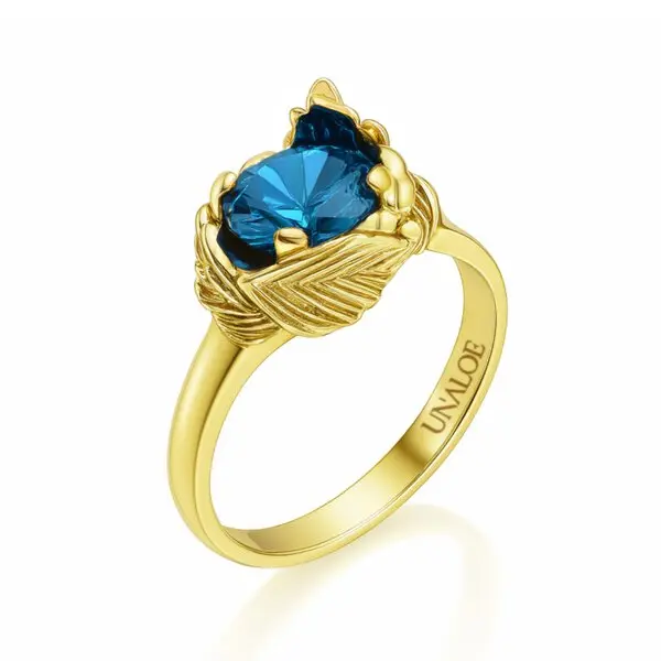 UNALOE Coleus Circulus Ring - Gold/blue