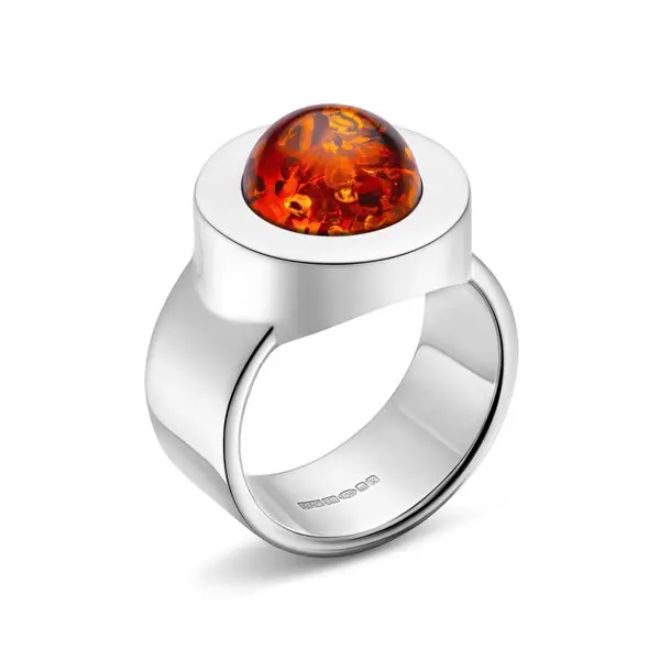 RAHUL PATEL COLLECTION Genesis Amber Ring - Silver/yellow