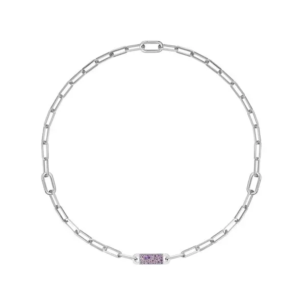 Arte Madrid Toggle Reversible Link Necklace & Bracelet - Purple