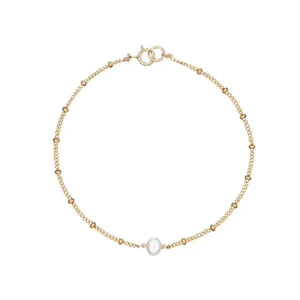 LILY & ROO Single Pearl Bracelet - Gold