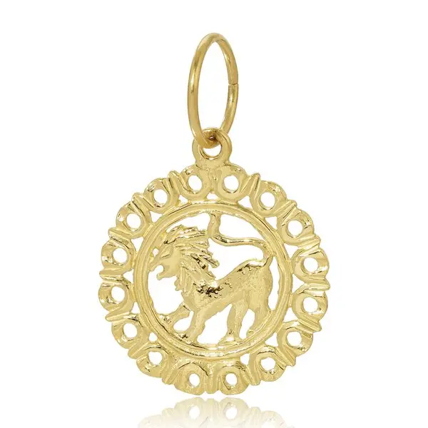 Maya Brenner Designs Zodiac Pendant Leo - Gold