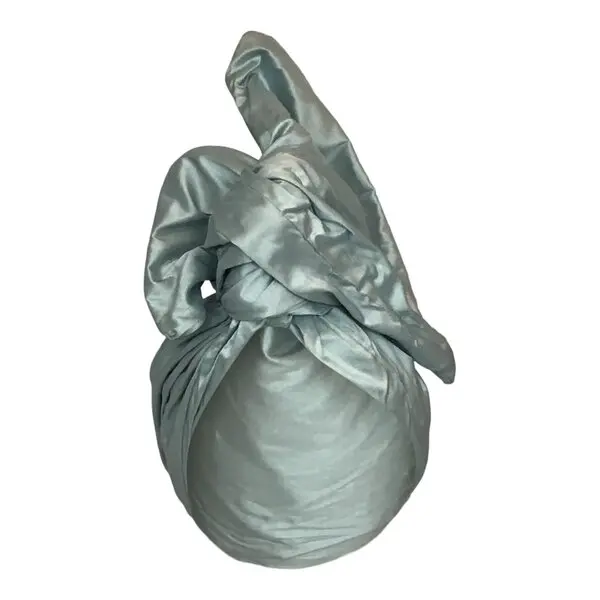 ROMER MILLINERY Silk Shantung Twisturban - Silver