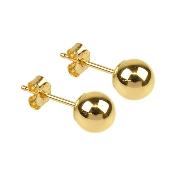 SPERO LONDON Sterling Silver Ball Stud Earrings - Gold