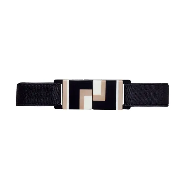 BELTBE Stretch Belt With Acrylic Buckle - Black