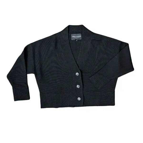 LINDSAY NICHOLAS NEW YORK Cropped Merino Cardigan