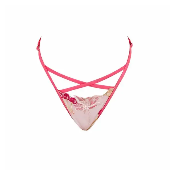 IVY SWIMWEAR Aster Cherry Lace Bikini Bottoms - Pink