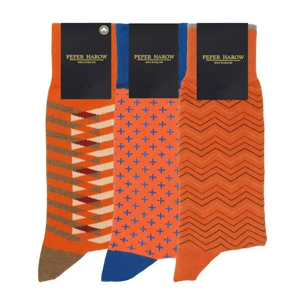 PEPER HAROW - MADE IN ENGLAND Peper Harow Made In England Socks Bundle - Orange