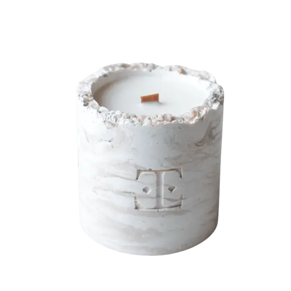 Esti Living Neutrals / Moon & Fig Gemstone Candle Large - White