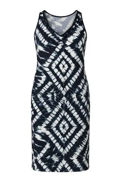 CONQUISTA Sleeveless Allover Print Dress