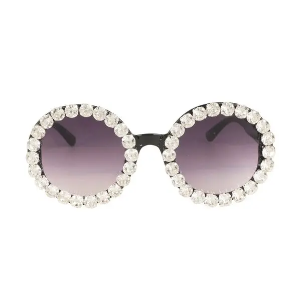 JENNAFER GRACE Studio Jewel Embellished Sunglasses - Black