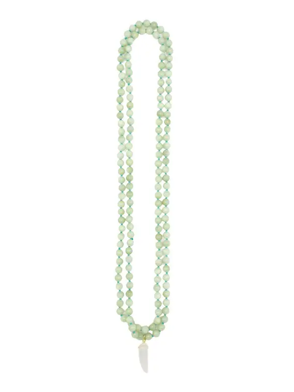 SITA NEVADO Cancan Knotted Stone Necklace - Green