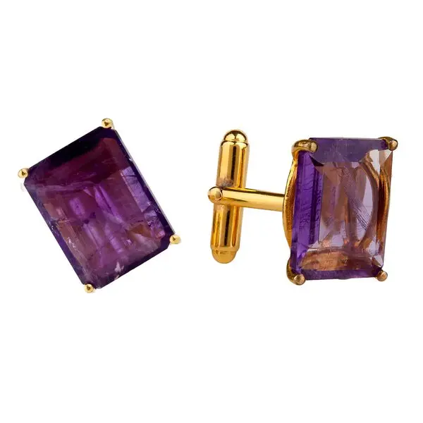 Bounkit Hassan Cufflinks - Purple