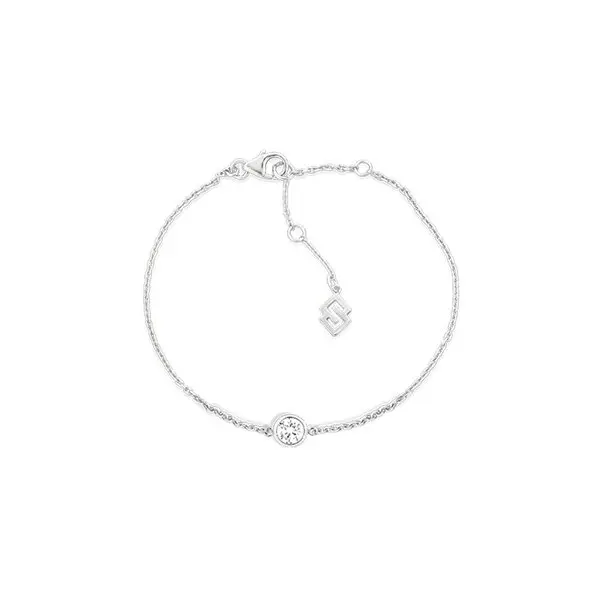 SALLY SKOUFIS Minx Solitaire Bracelet - White/silver