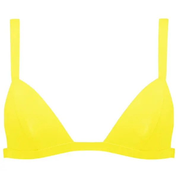 ELISSA POPPY Latex Triangle Bra - Yellow