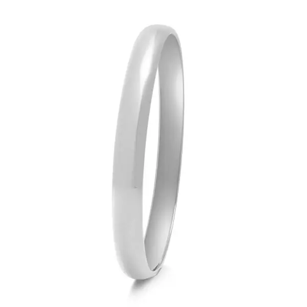 NIALAYA JEWELRY Classic 8mm Round Bangle - Silver