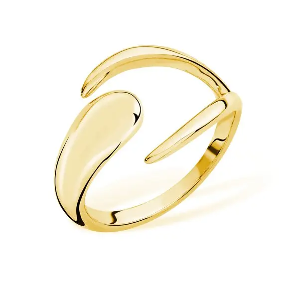 LUCY QUARTERMAINE Open Luna Vermeil Ring - Gold