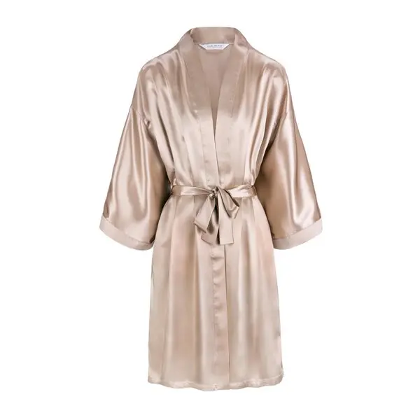 SILK WORKS Neutrals Robe Caramel - Brown