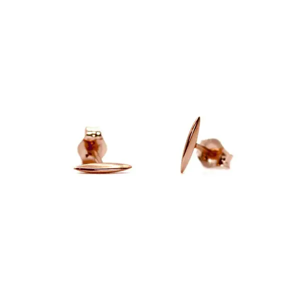 VICSTONENYC FINE JEWELRY 14k Rose Gold Bar Stud Earrings - Yellow