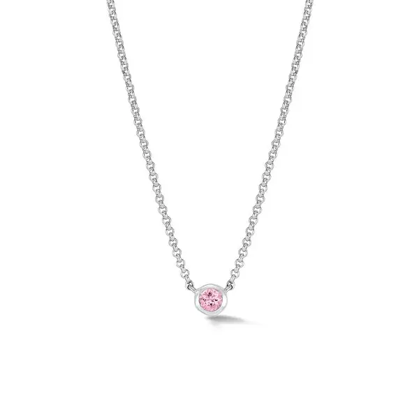 DOWER & HALL Silver Pink Quartz Dewdrop Pendant Necklace - Silver/pink