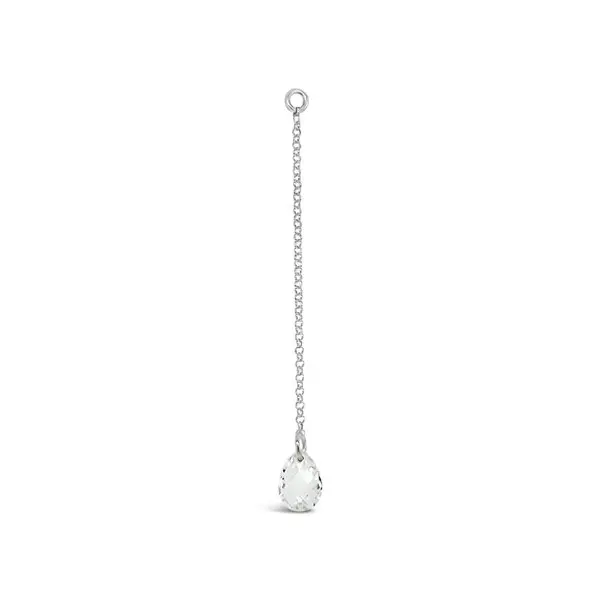 LUTIRO Single Briolette Cz Drop Earring