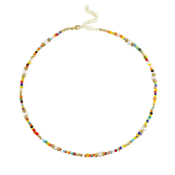 OLIVIA LE Jetsetter Beaded Necklace - Yellow