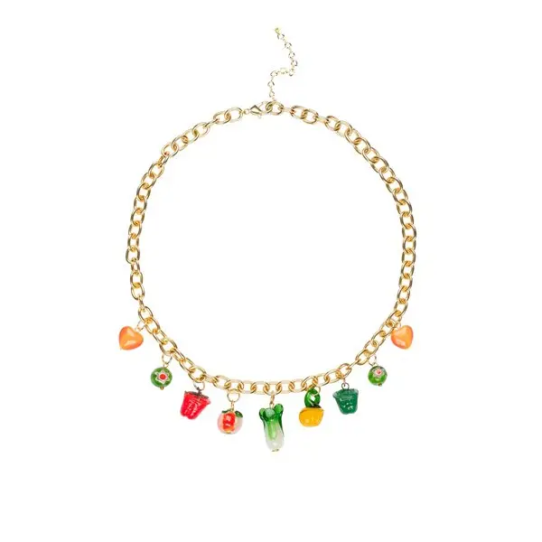 I'MMANY LONDON Garden Produce Charm Chain Necklace - Yellow