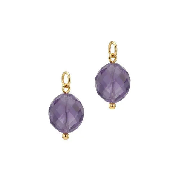 JAREDJAMIN Faceted Lavender Quartz Earring Charms - Purple