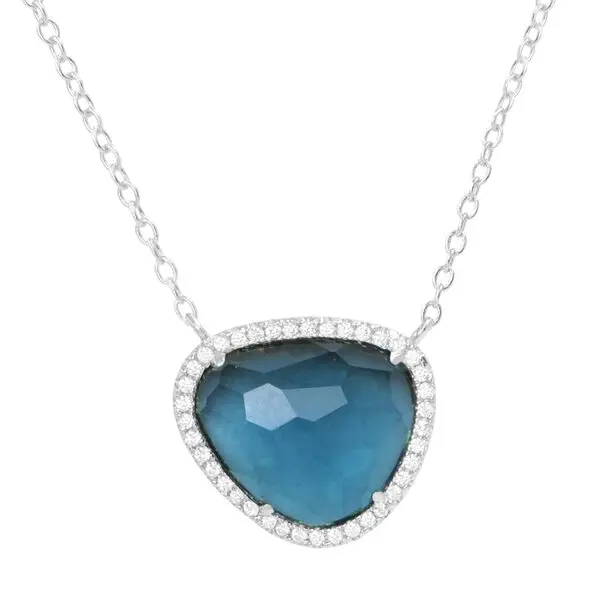 KAMARIA Marina Gemstone Necklace - Blue/silver