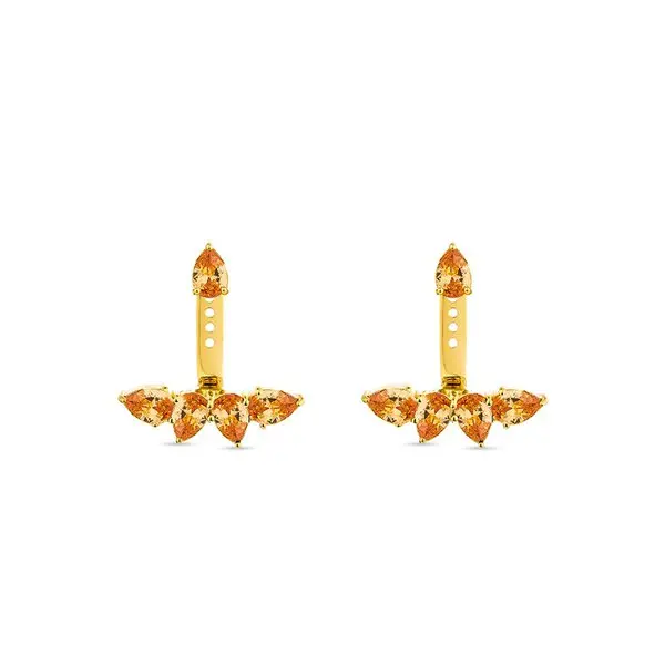 SALLY SKOUFIS Pure Ear Jacket With Simulated Diamond In Vermeil - Gold
