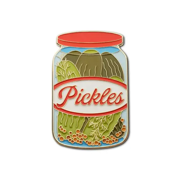 MAKE HEADS TURN Gold / Green Magnet Pickle Jar - Gold/green