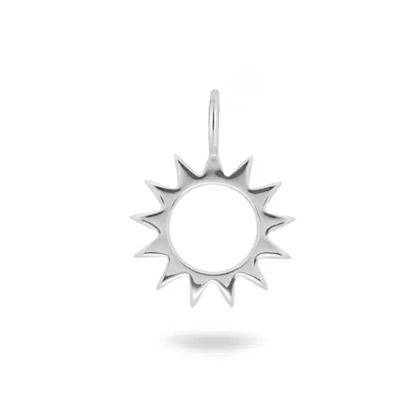 ZOHREH Sunburst Silhouette Pendant - Silver