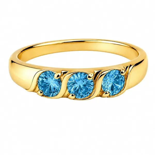 BELINDA JEWELZ Swiss Vintage Birthstone Ring - Blue
